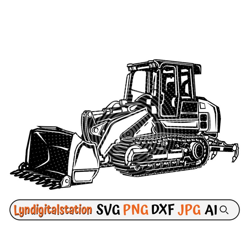 Crawler Loaders Svg | Construction Clipart | Heavy Equipment Cut File ...
