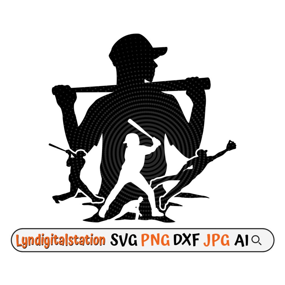 Baseball Player Svg | Baseball Game Clipart | Baseball Cut File ...