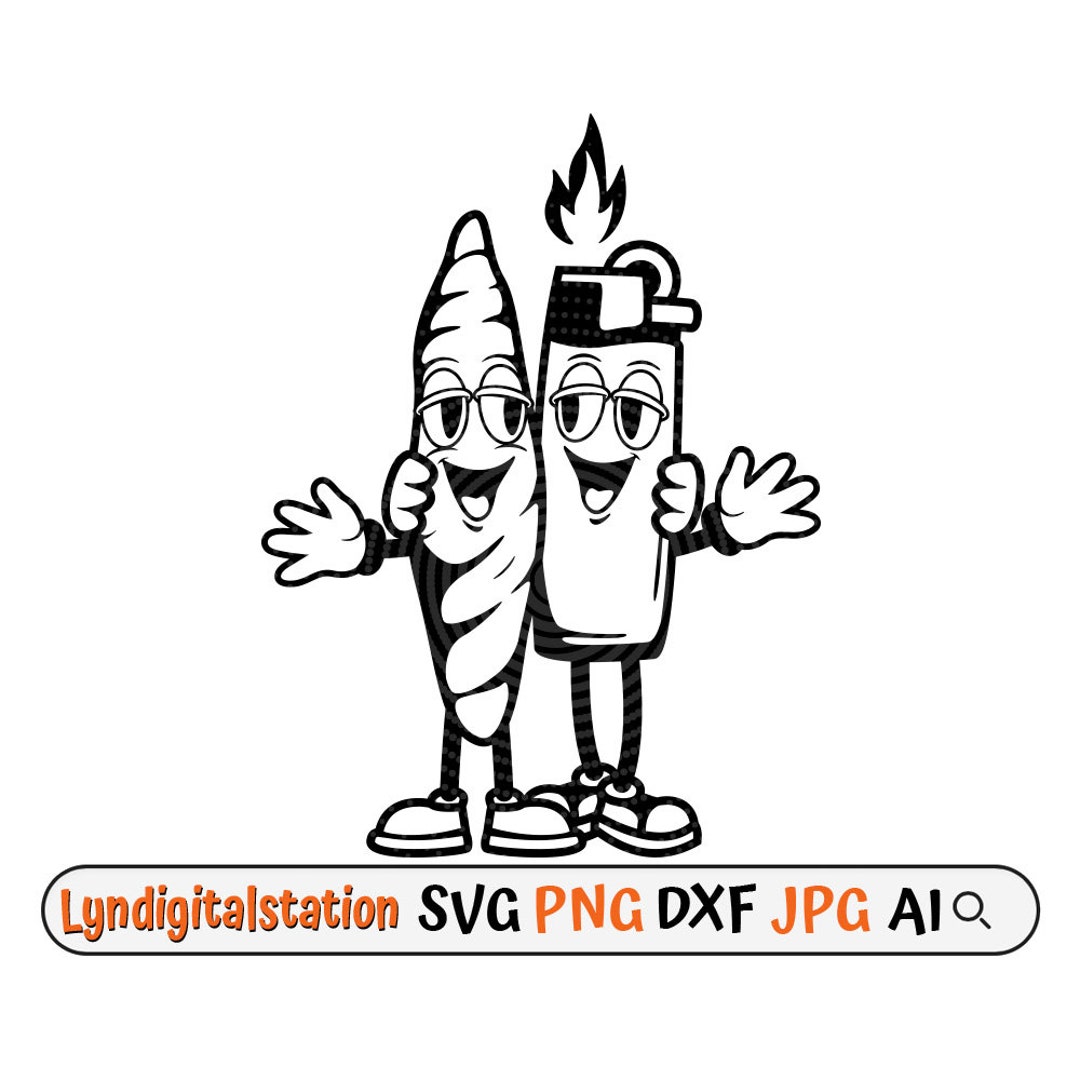 Weed Lighter-best Buds Svg | Besties Joint Clipart | Smoking Weed Cut ...