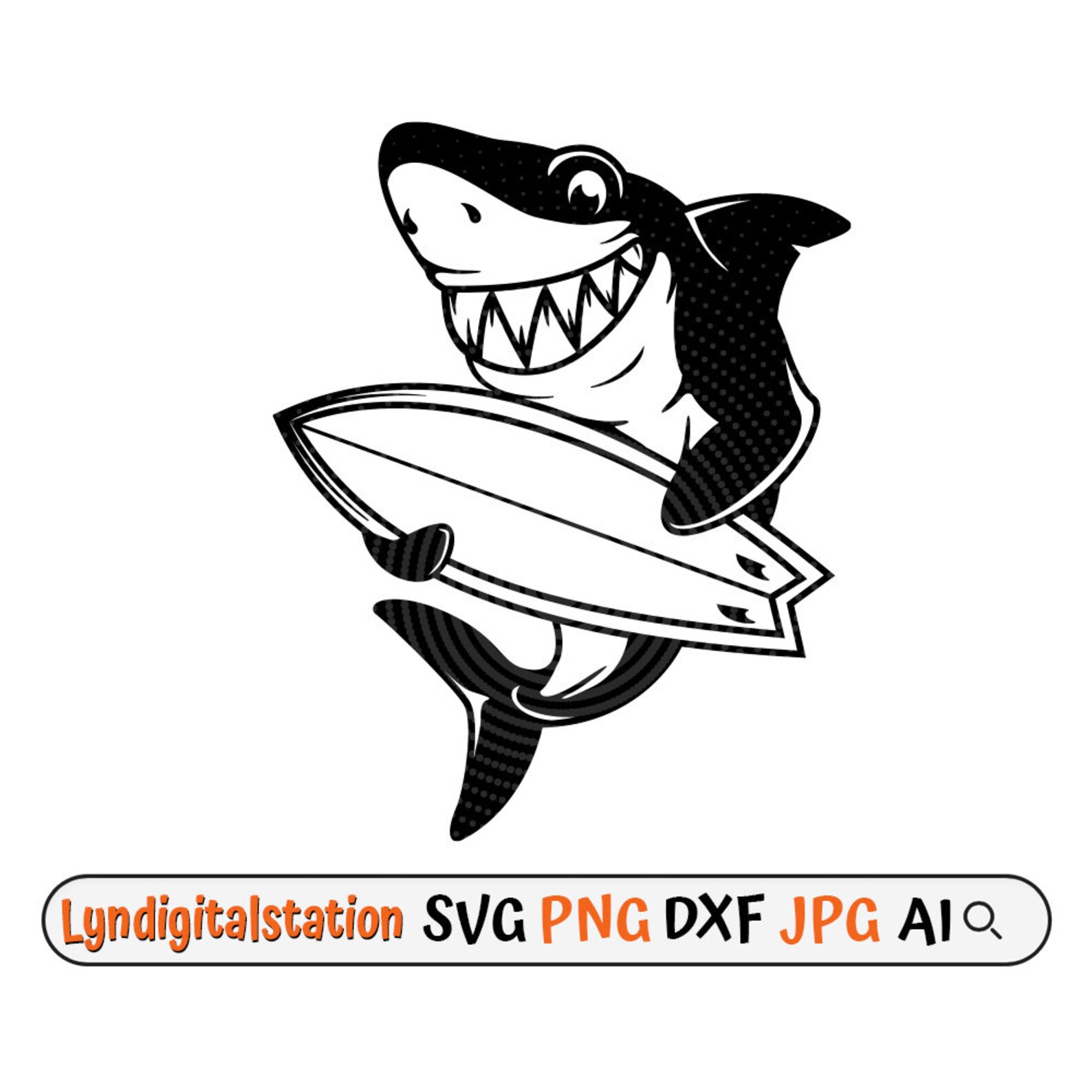 Shark Surfboard Svg | Surfing Clipart | Surfboard Cut File | Surfing ...