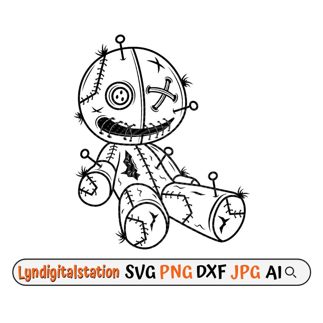 Voodoo Doll Svg Wictchcraft Clipart Sorcery Doll Cut File Halloween ...
