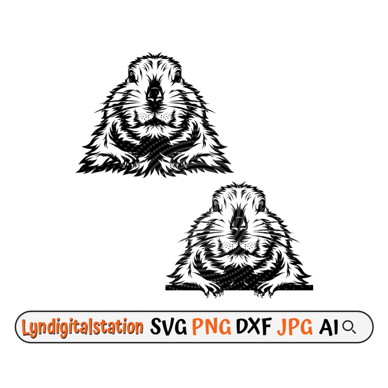 Groundhog Peeking Svg | Peeking Animal Clipart | Woodchuck Cut File ...