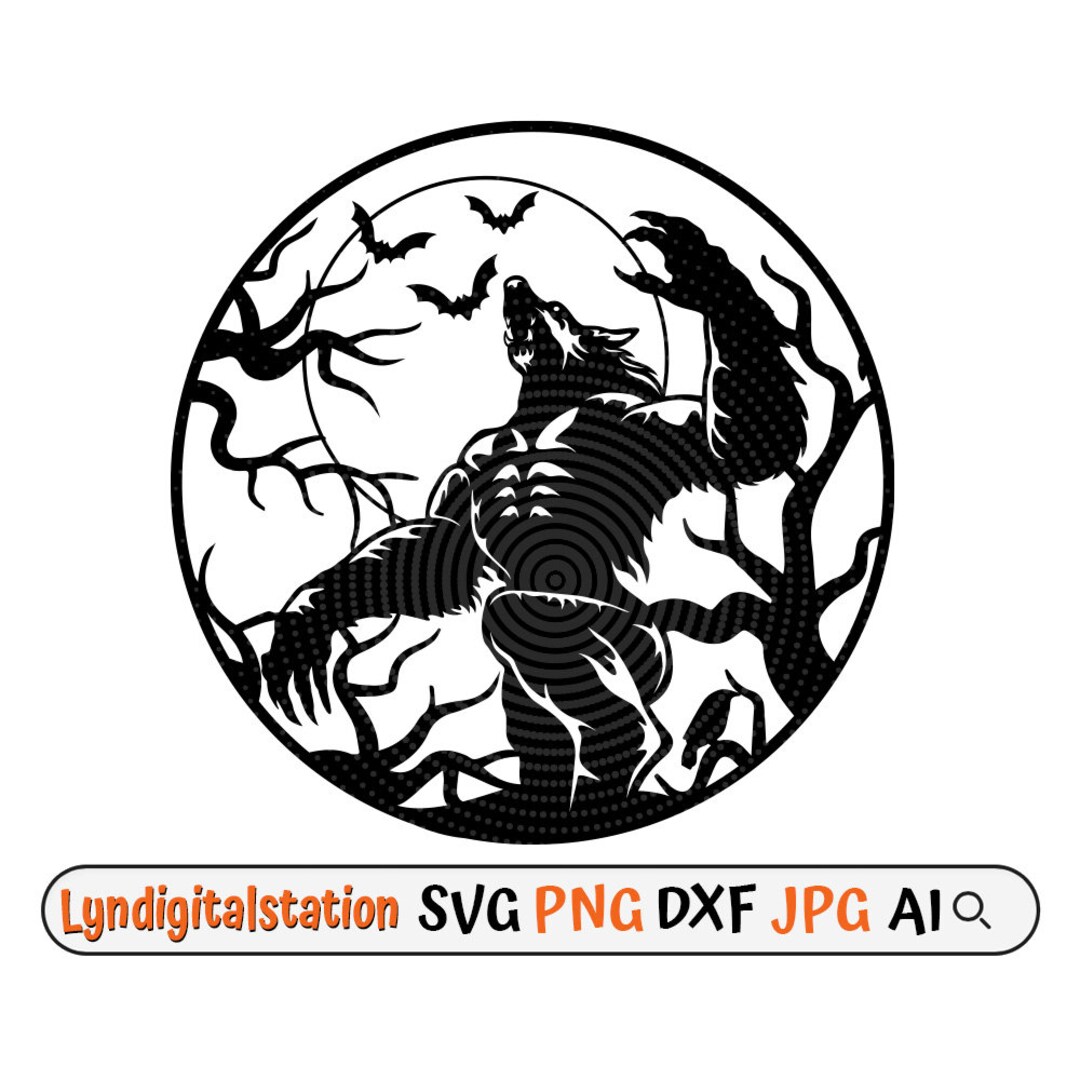 Werewolf Svg | Mythical Creature Clipart | Wolf Man Cut File | Monster ...