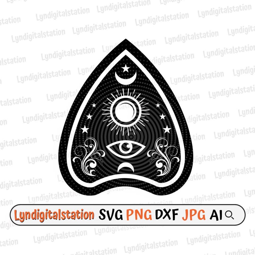 Quija Planchette Svg | Quija Board Clipart | Mystic Oracle Cut File ...