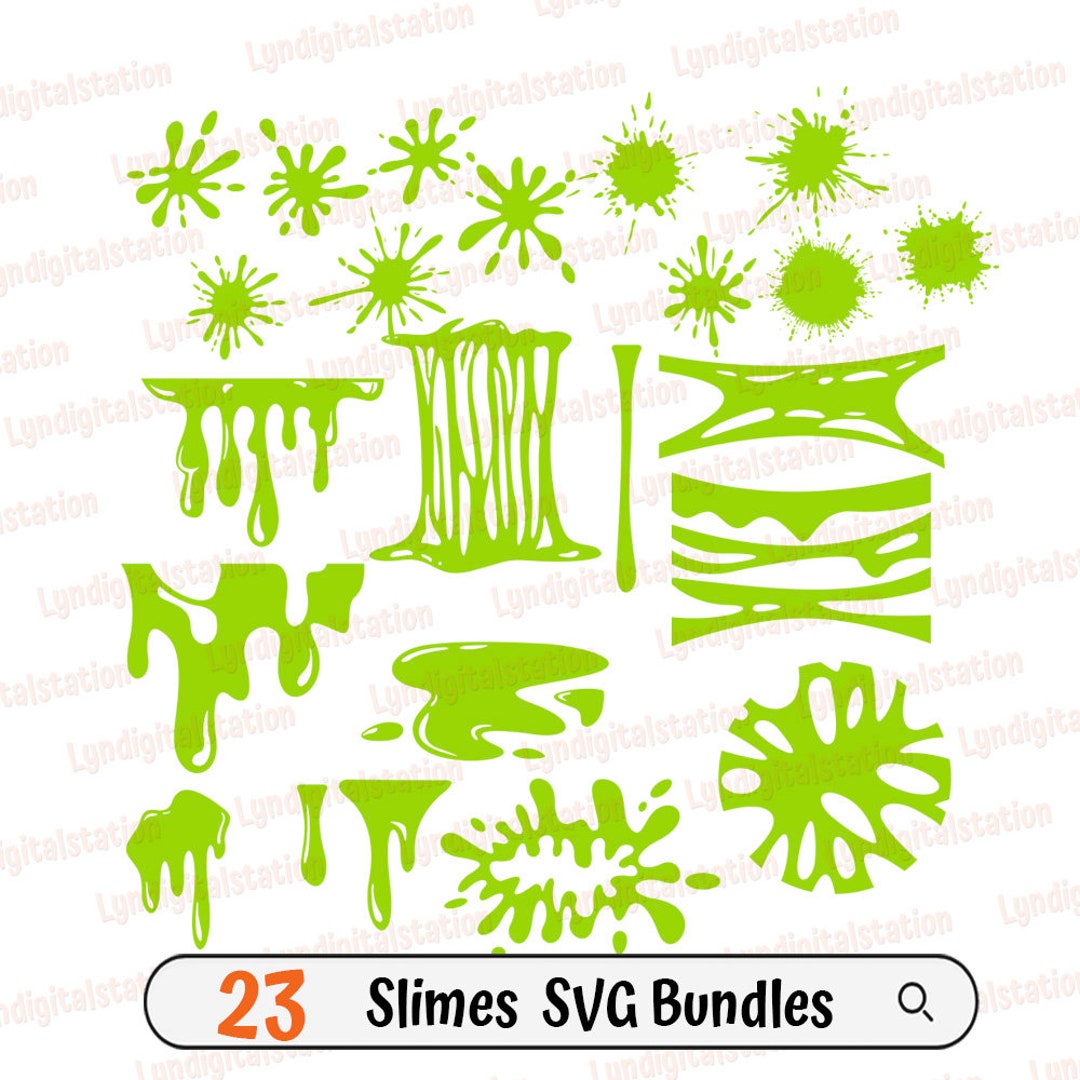 23 Slimes Bundles Svg | Slimes Clipart | Soft, and Slippery Substance ...