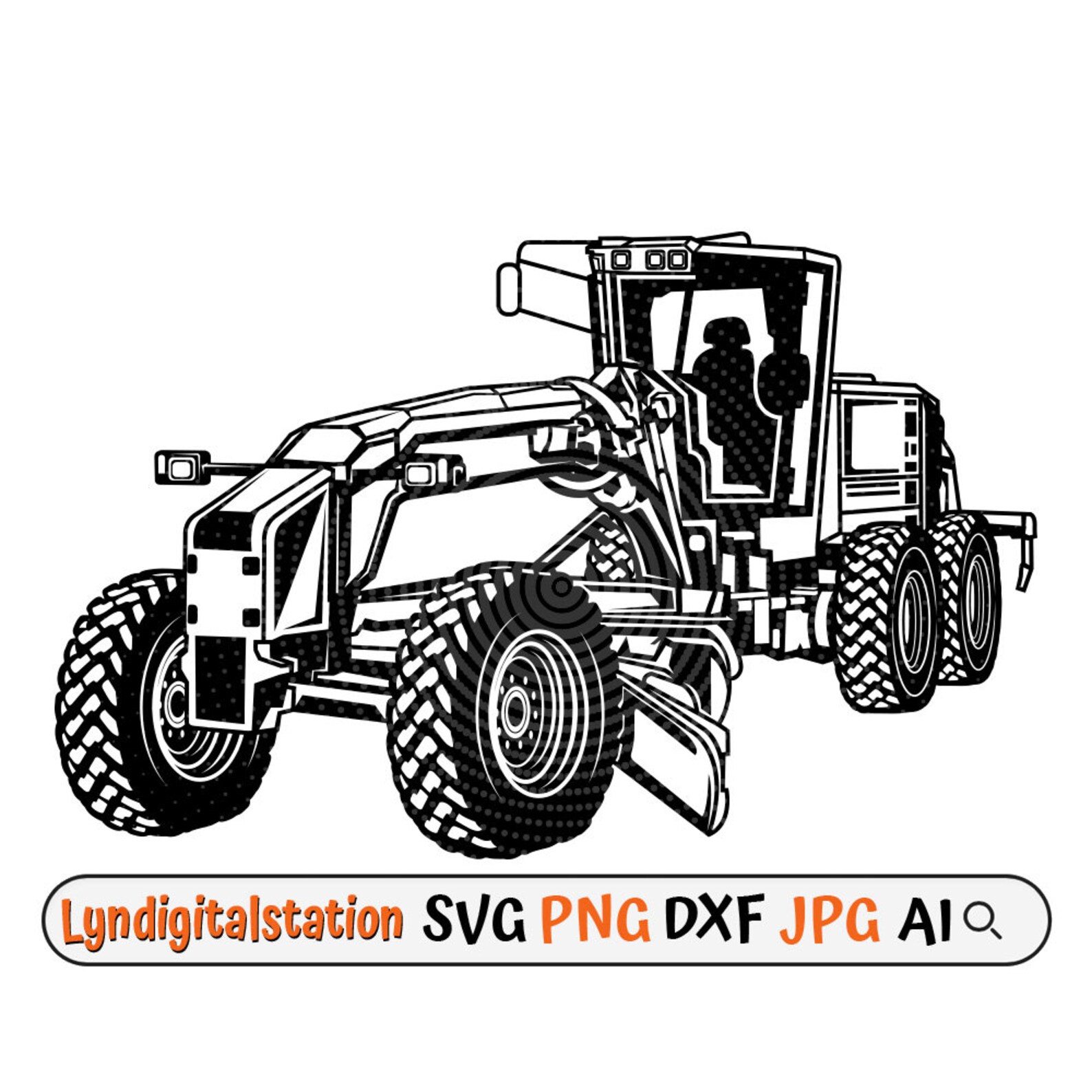 Grader Svg | Grader Equipment Clipart | Grader Driver Cut File ...