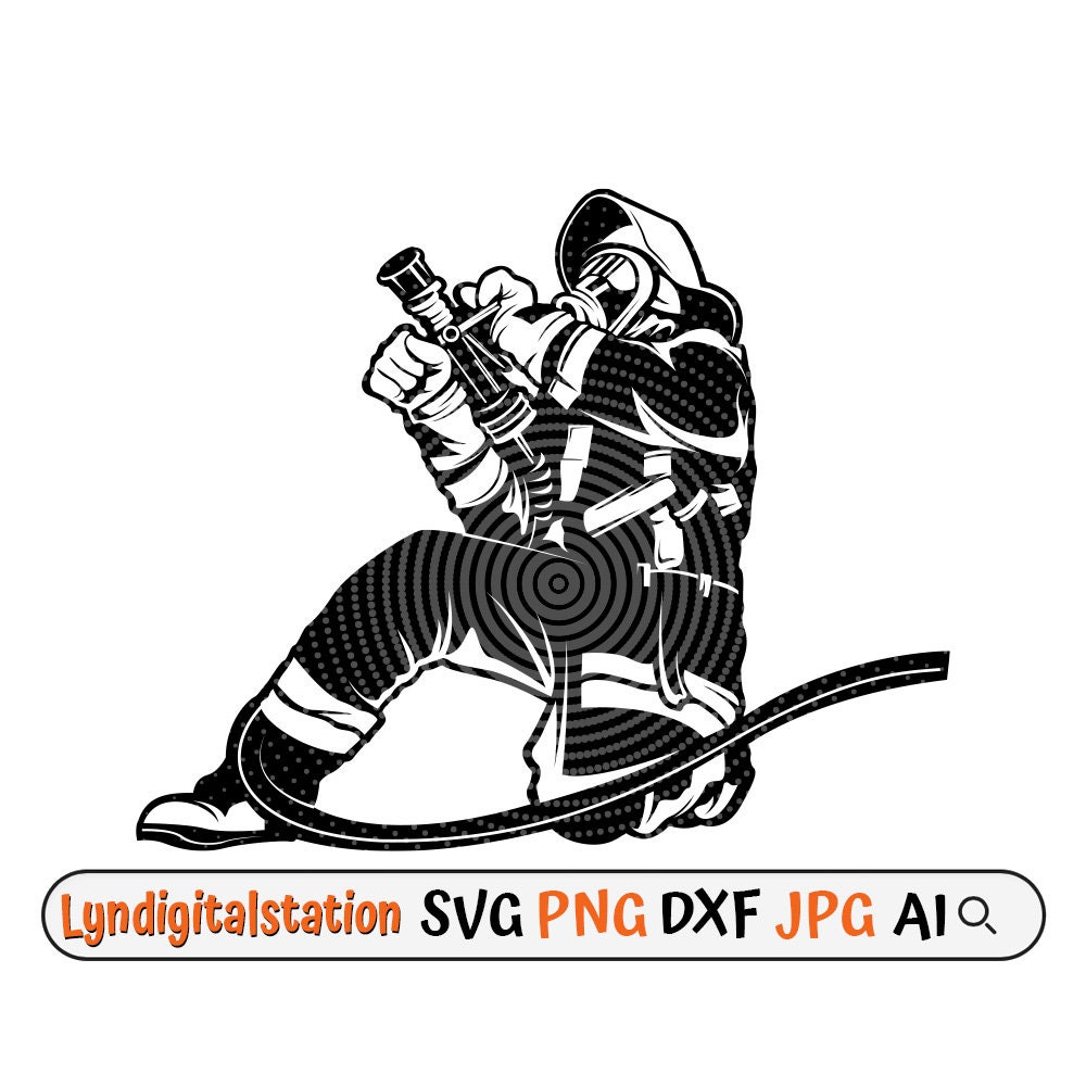 Fire Fighter Svg | Dad Gift Idea Clipart | Fire Station Cut File | Fire ...