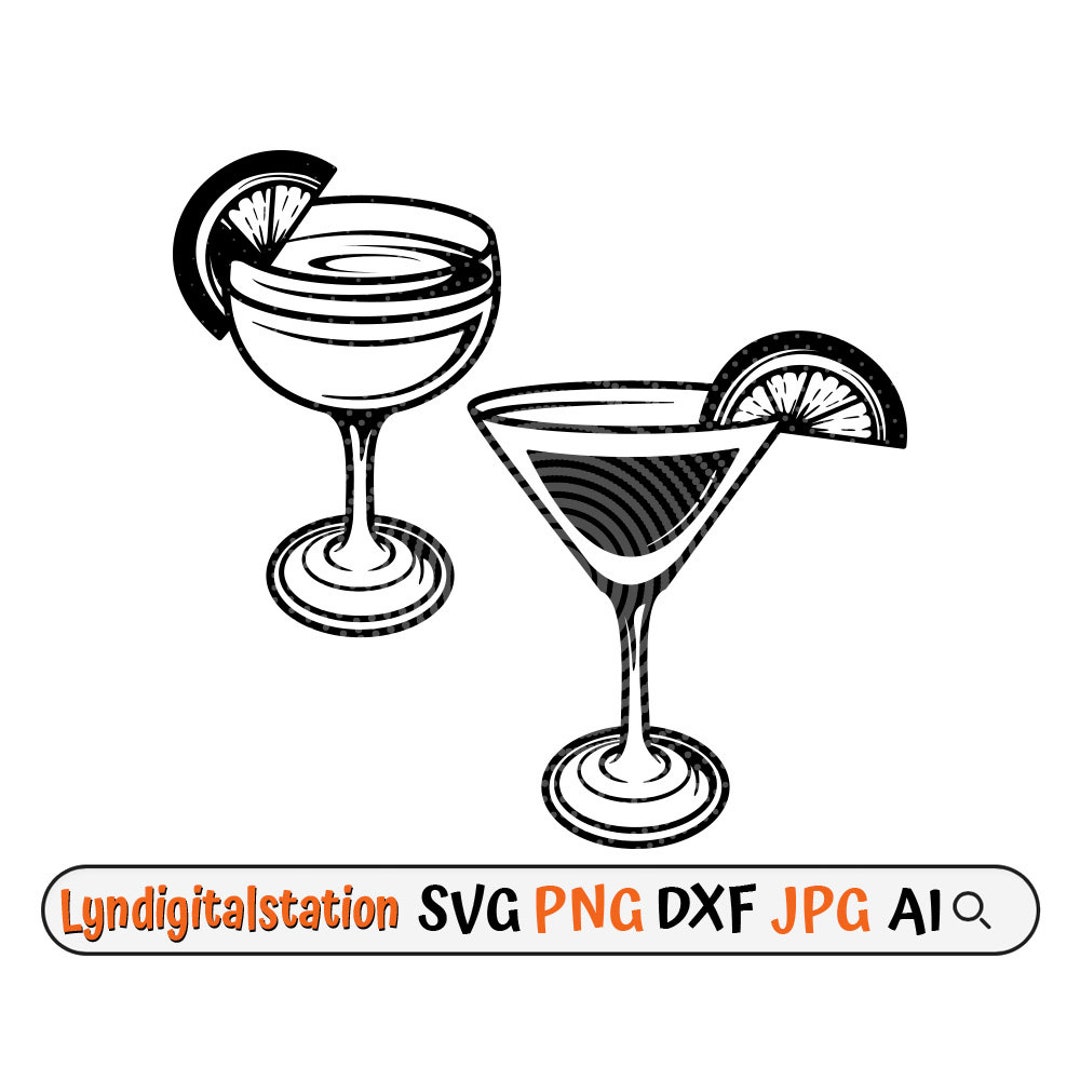 Cocktail Svg | Alchol Drinks Clipart | Cocktail Glass Cut File ...