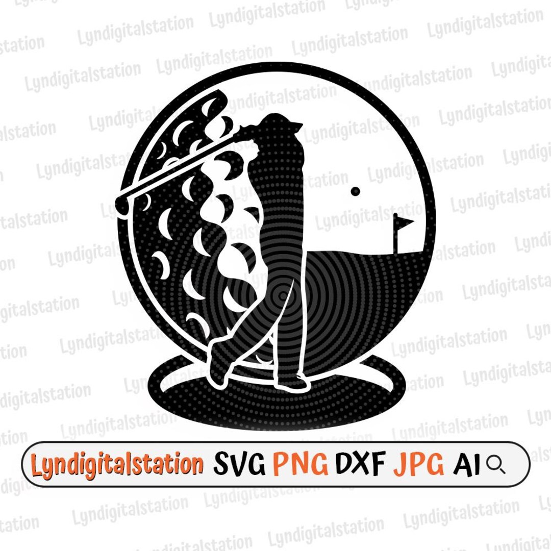 Golf Player Svg | Golfing Clipart | Golf Ball Cut File | Golf Stencil ...