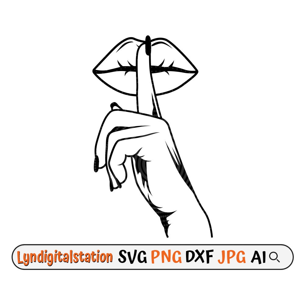 Shhh Clipart Black And White