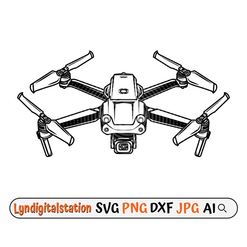 Drones Svg Small Aircraft Clipart Flycam Quadcopter Cut File Drone Pilot Stencil Camera Drone ...