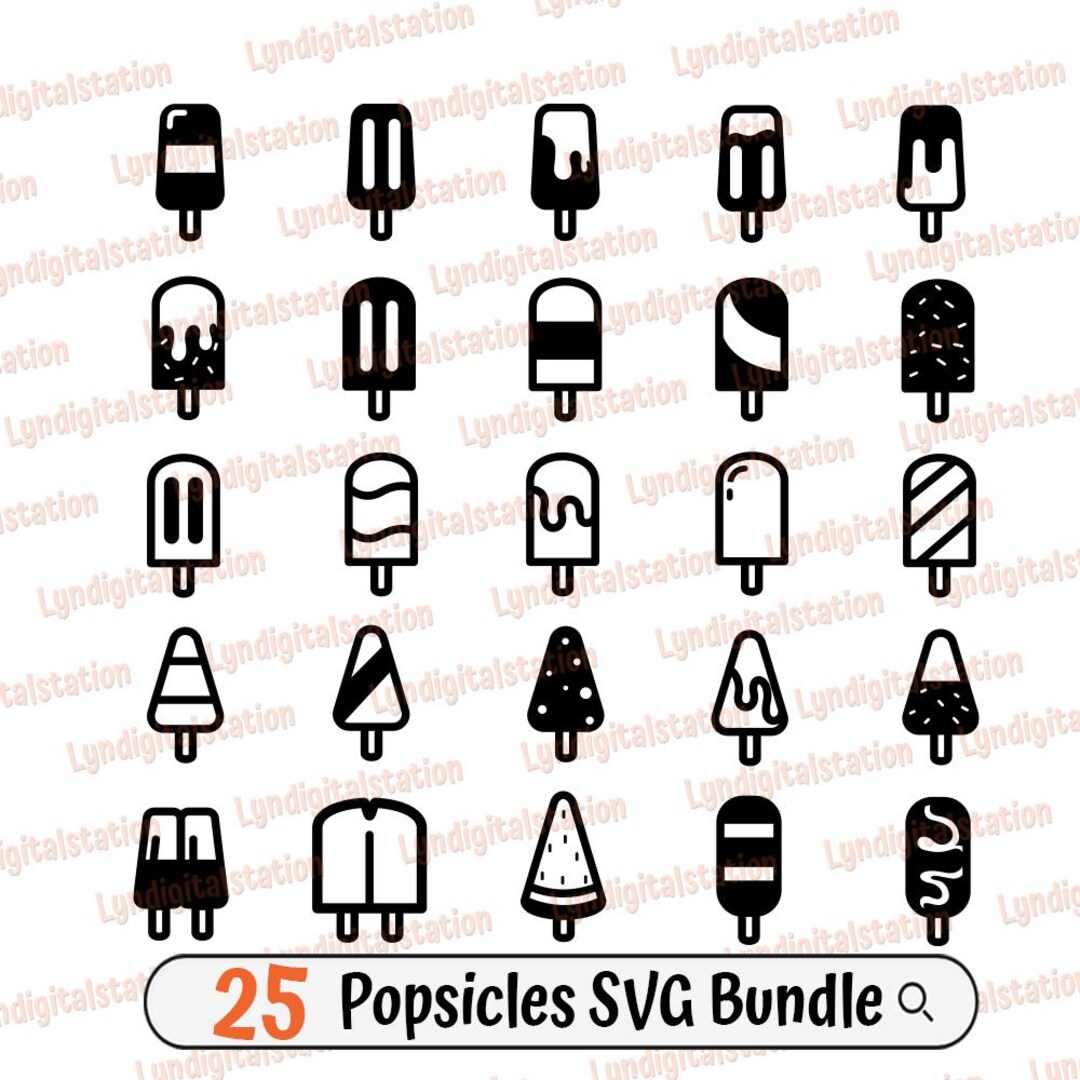 25 Popsicle Bundles Svg | Summer Clipart | Ice Cream Cut File ...