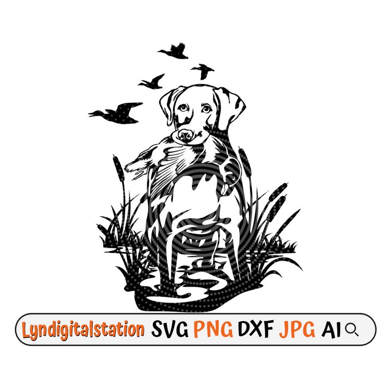 Duck Hunting Svg Hunter Dog Clipart Labrador Retriever - Etsy