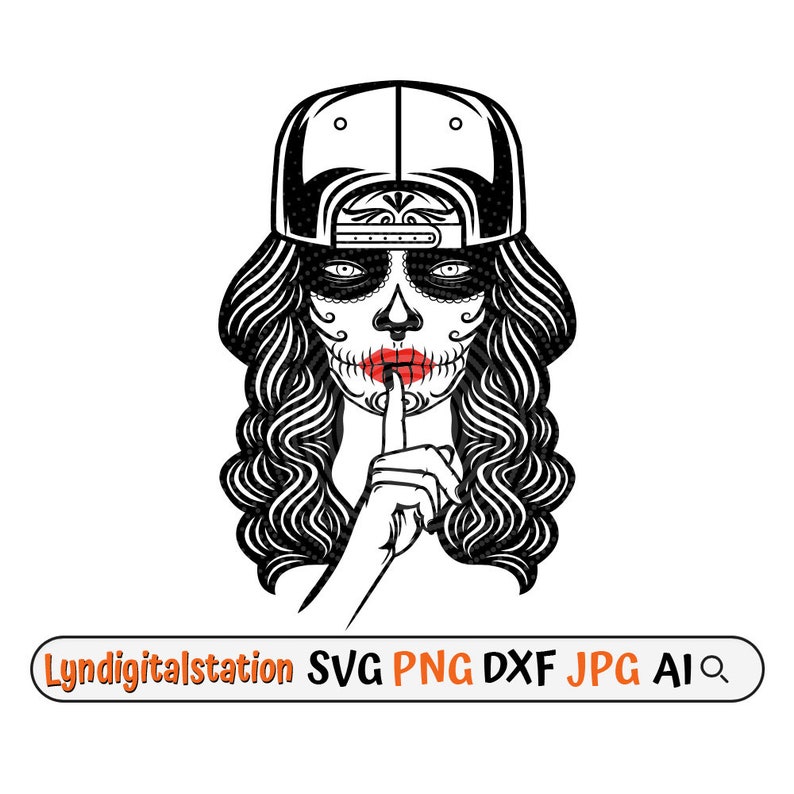 Sugar Skull Svg | Candy Skull Clipart | Sugar Skull Girl Cut File ...