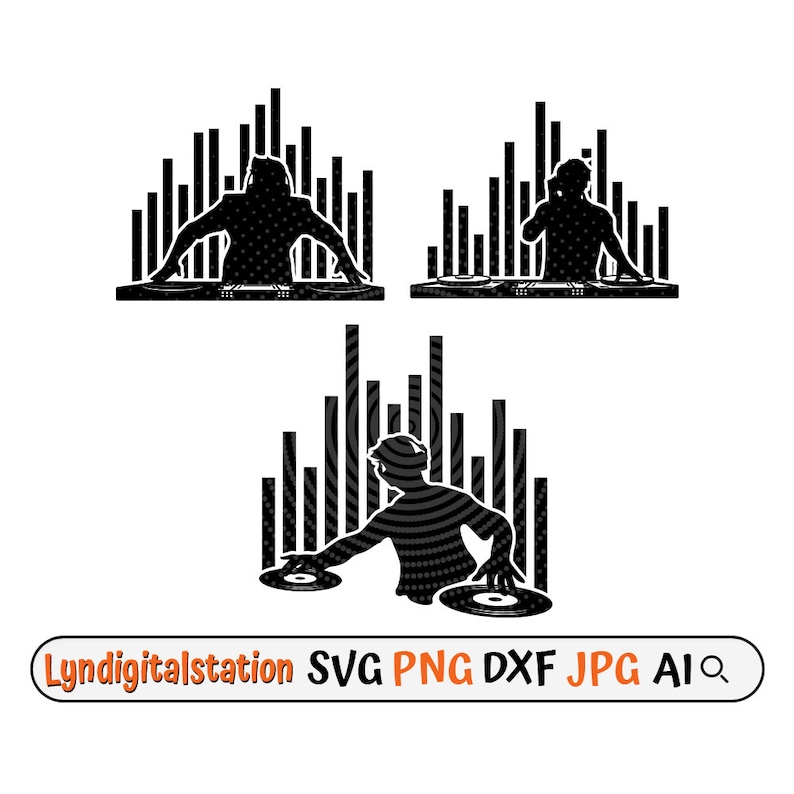 DJ Svg | Disc Jockey Clipart | Music Turntable Record Mixer Cut File ...