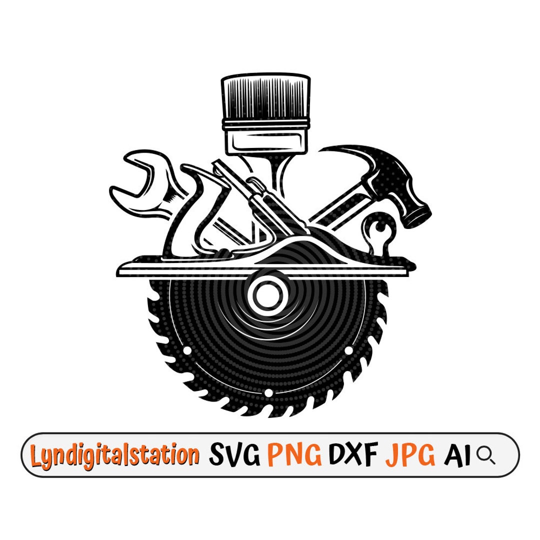 Tools Repair Svg | Carpentry Clipart | Repairman Cut File | Toolbox Stencil | Builders Tshirt ...