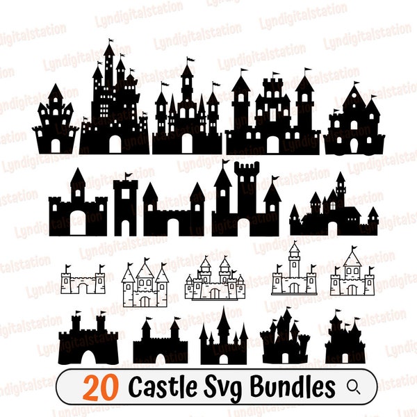 Princess Castle Dxf - Etsy