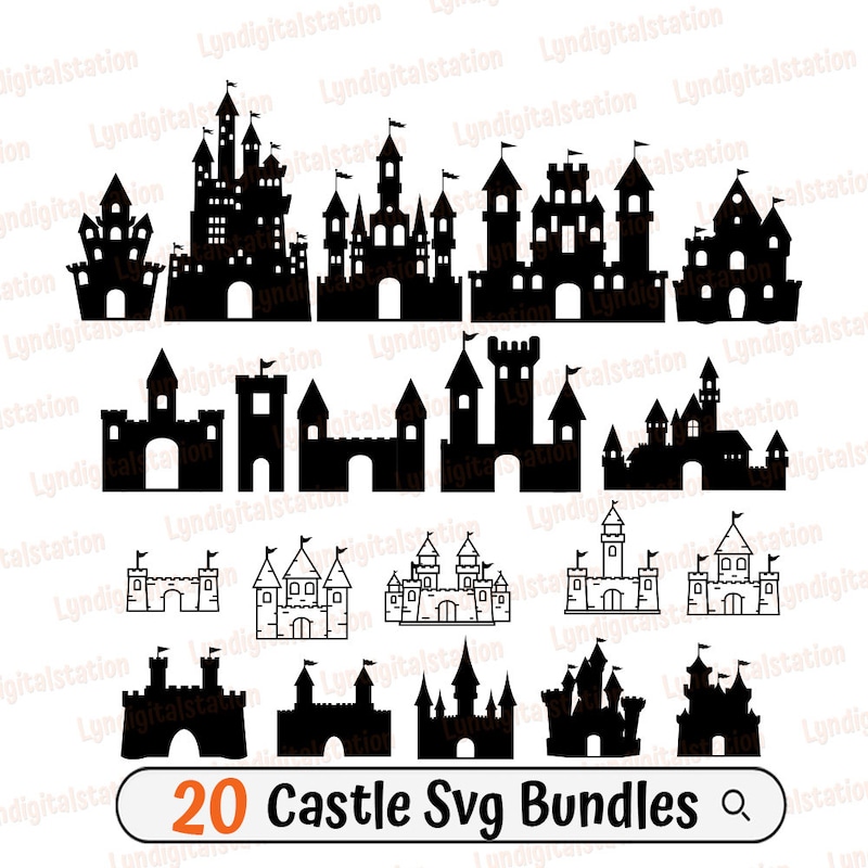 Princess Castle Dxf - Etsy