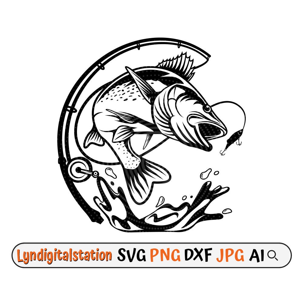 Walleye Fish Svg / Imágenes Prediseñadas de pesca al aire libre ...