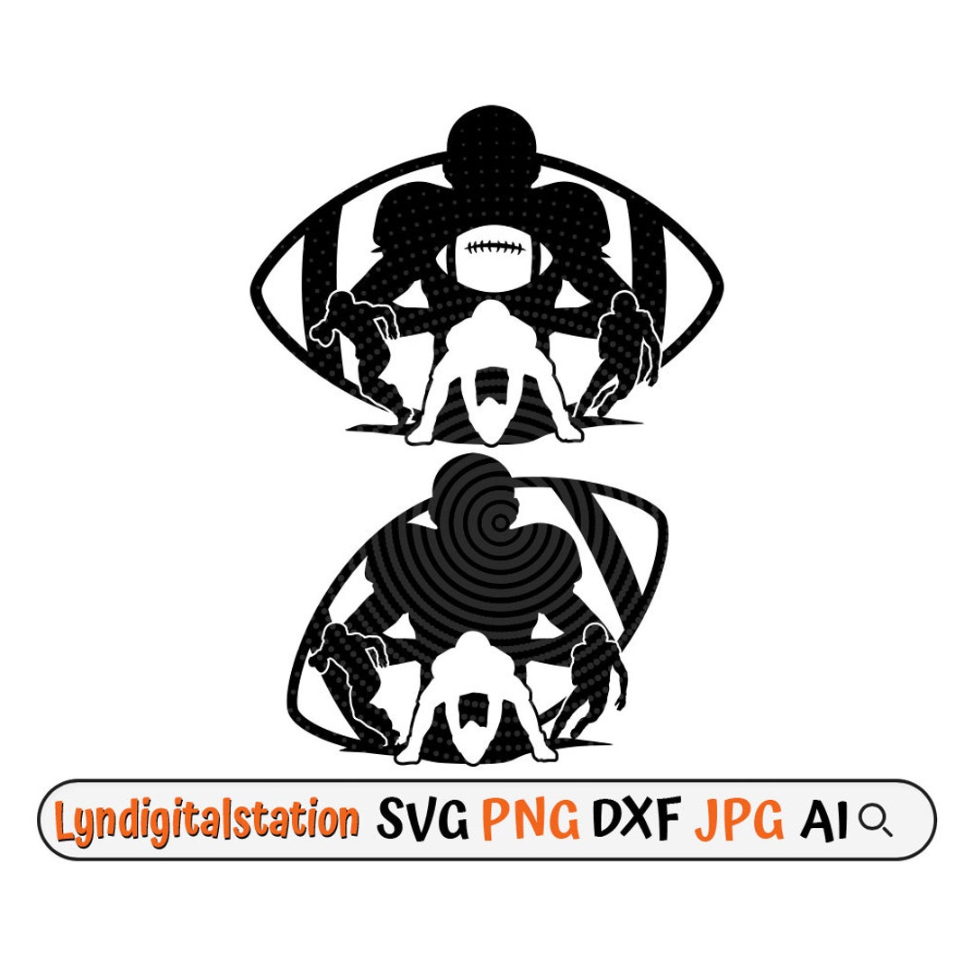 Football Player Scene Svg | Football Season Clipart | Football Game Cut ...