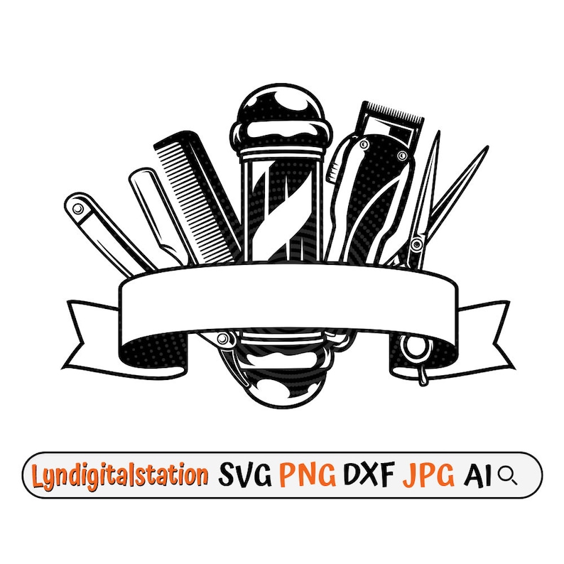 Barber Tools Svg Hair Stylist Clipart Salon Cut File - Etsy