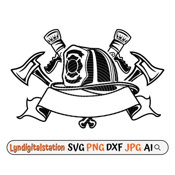 Firefighter Equipment Clipart Black And White