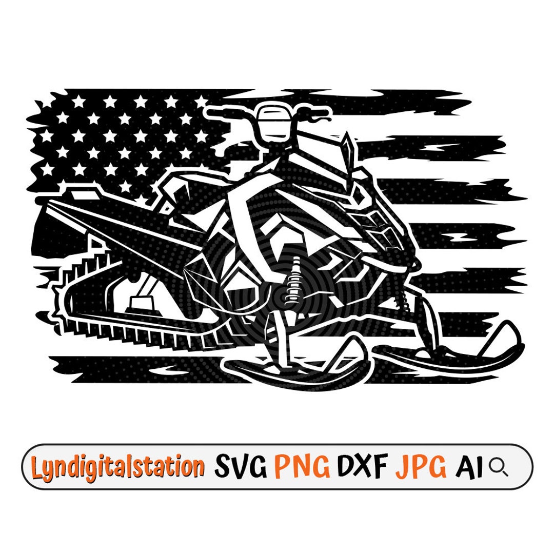 US Snowmobile Svg | Ski-doo Clipart | Ski Mobile Cut File | Winter ...