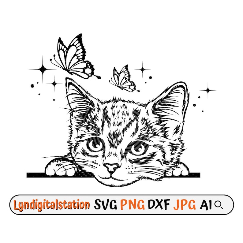 Cute Baby Cat Svg cat Clipart kitten Cut File home Pet - Etsy