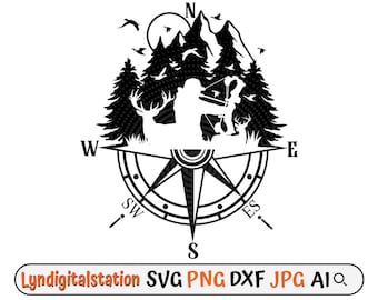 Compass Hunting Svg - Etsy