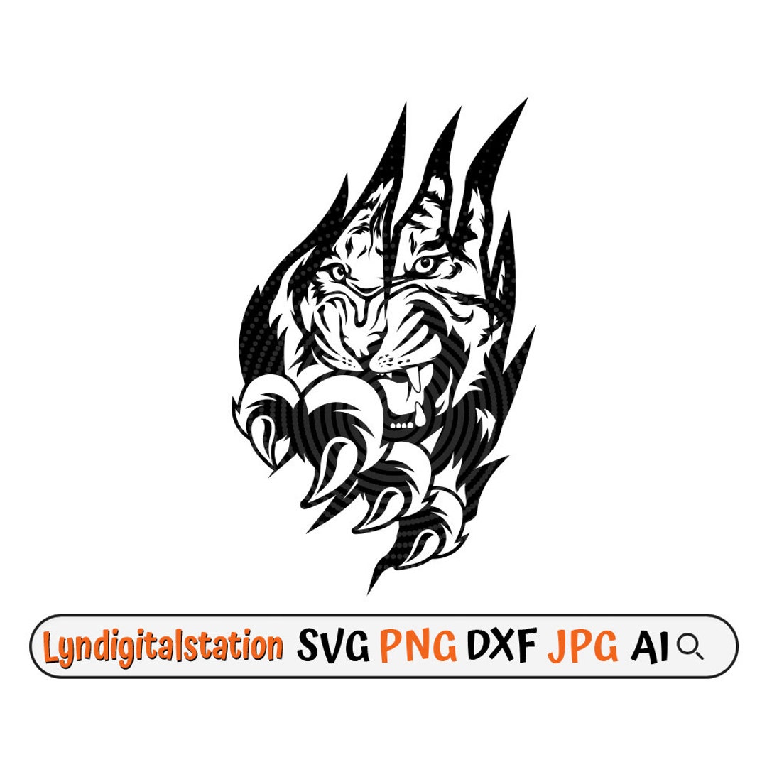 Tiger Scratch Theme Svg | Tiger Scratch Clipart | Wild Scratch Cut File ...