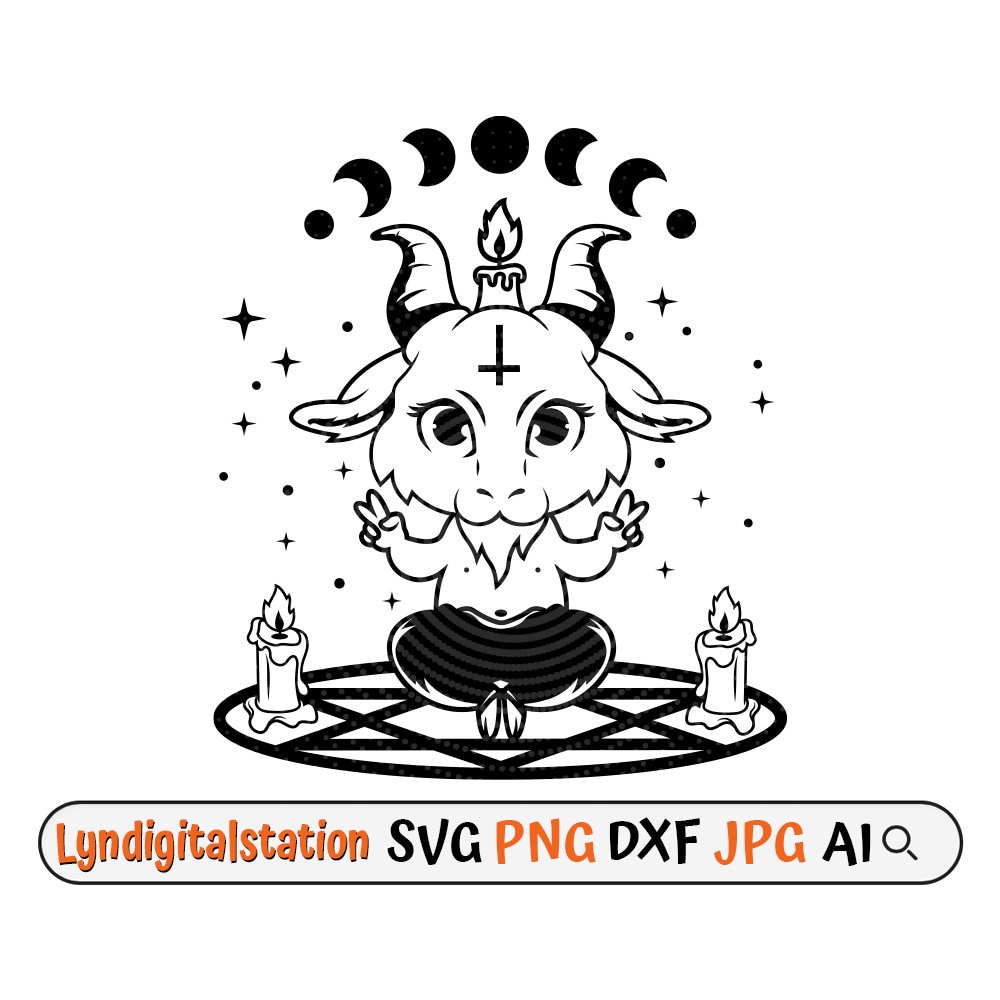 Baby Baphomet Svg Baphomet Clipart Satanic Deity Cut File - Etsy