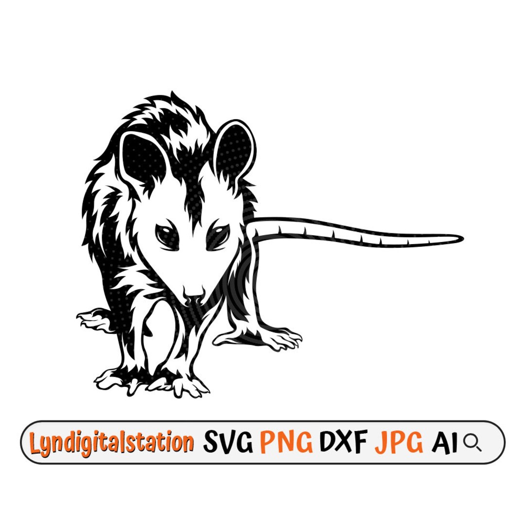 Opposum Svg | Rat Clipart | Zoo Animal Cut File | Wild Animal Stencil ...