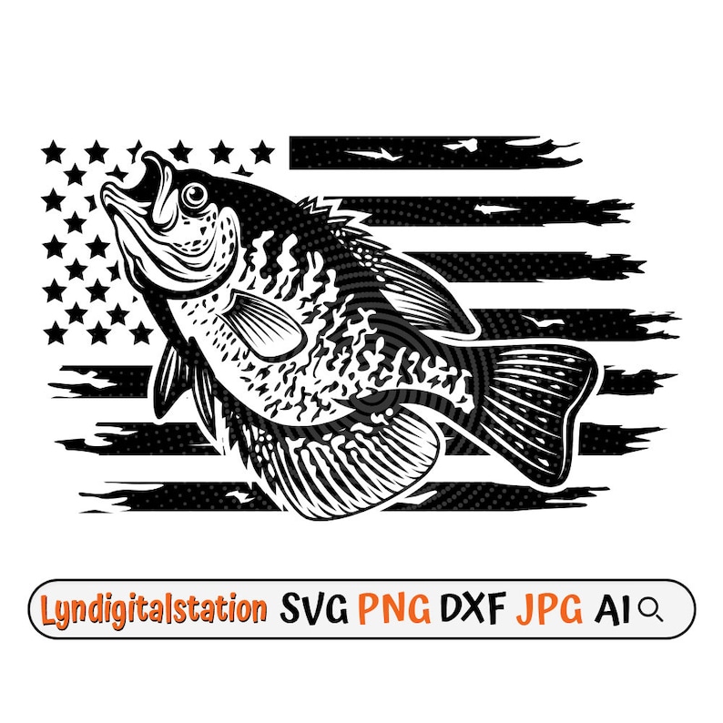 US Crappie Fish Svg Sun Fish Clipart Outdoor Fishing Cut - Etsy
