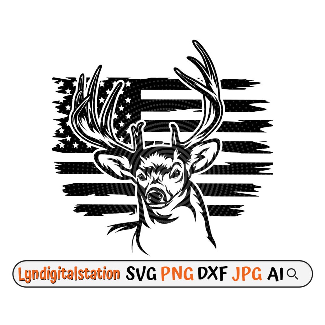 US Buck Svg Buck Deer Clipart Antelope Cut File Outdoor Hunting Stencil ...