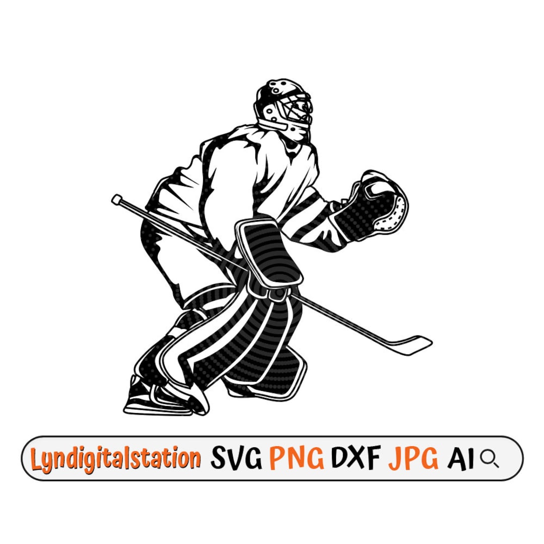 Hockey Goalie Svg | Ice Hockey Clipart | Hockey Player Cut File ...