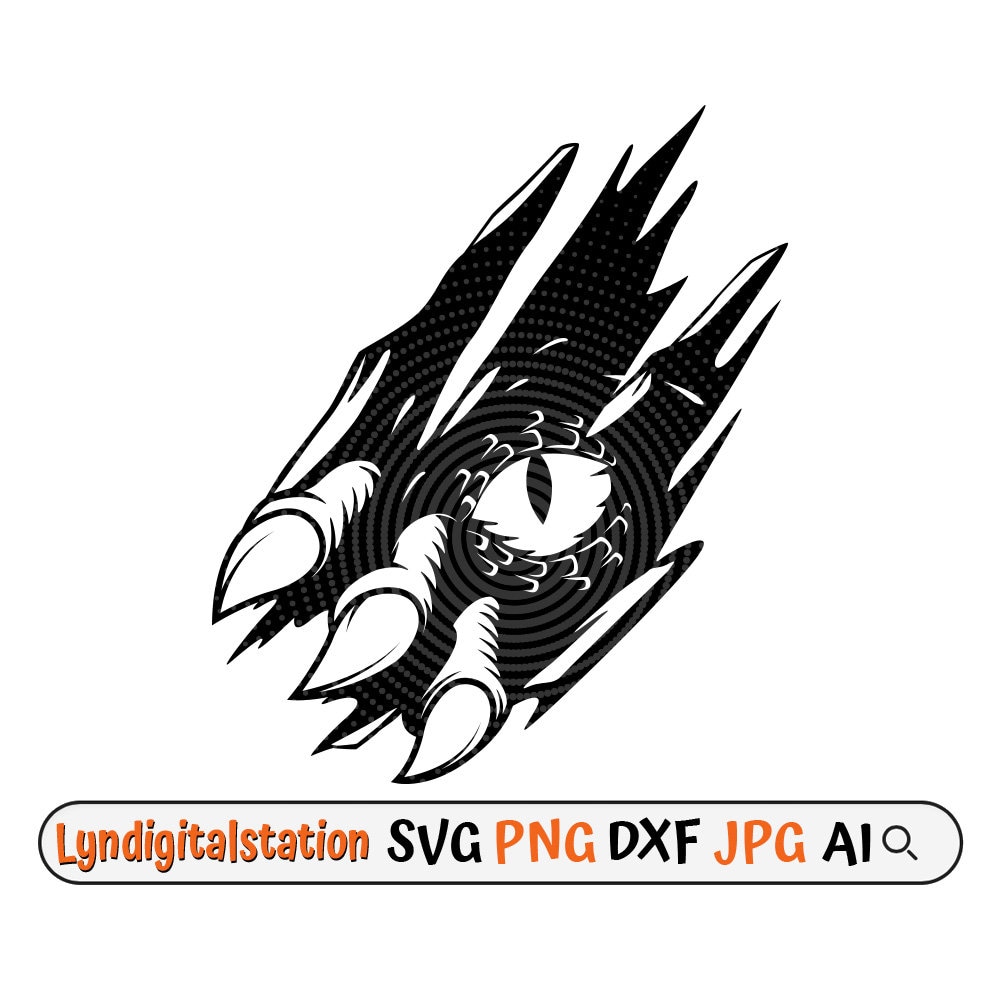 T-rex Scratch Claw Svg | Scratch Clipart | Wild Scratch Cut File | T ...