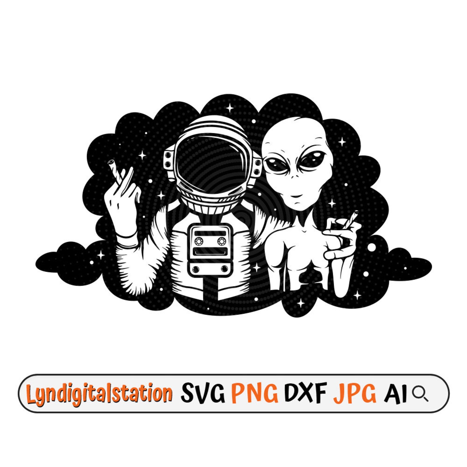Astronaut & Alien Weed Svg Cannabis Clipart Weed Life Cut - Etsy