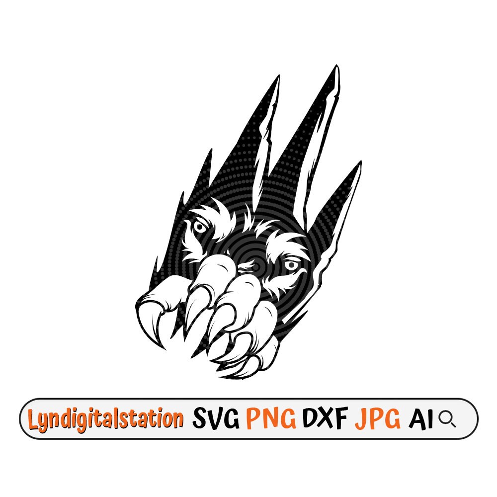 Wolf Claw Svg | Claw Scratch Clipart | Wild Scratch Cut File | Claw ...