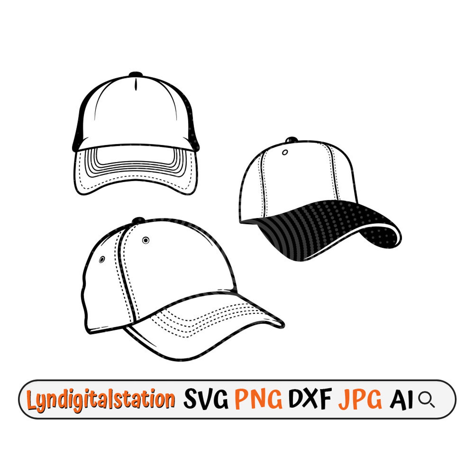 Dad Caps Svg | Dad Hat Clipart | Baseball Cap Cut File | Men Gift ...
