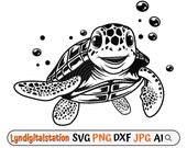 Cute Sea Turtle Svg Marine Life Clipart Tropical Animal - Etsy
