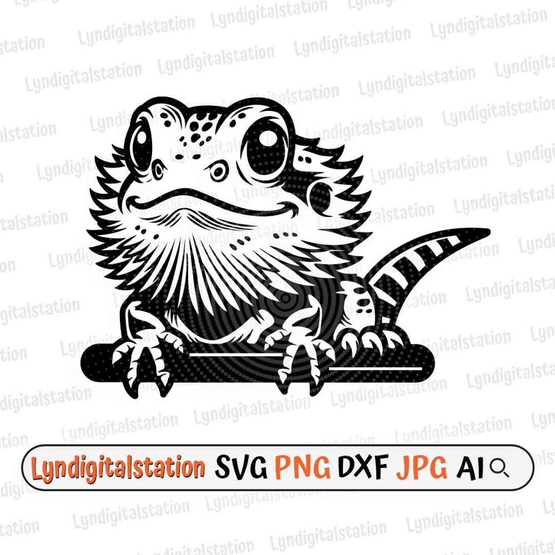 Bearded Dragon Svg | Dragon Clipart | Lizard Cut File | Wild Animal ...