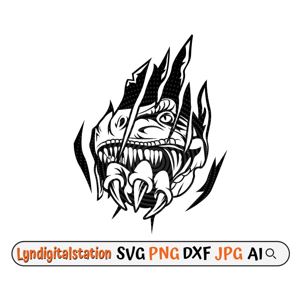 T-rex Scratch Theme Svg | Dinosaur Claw Scratch Clipart | T-rex Scratch ...