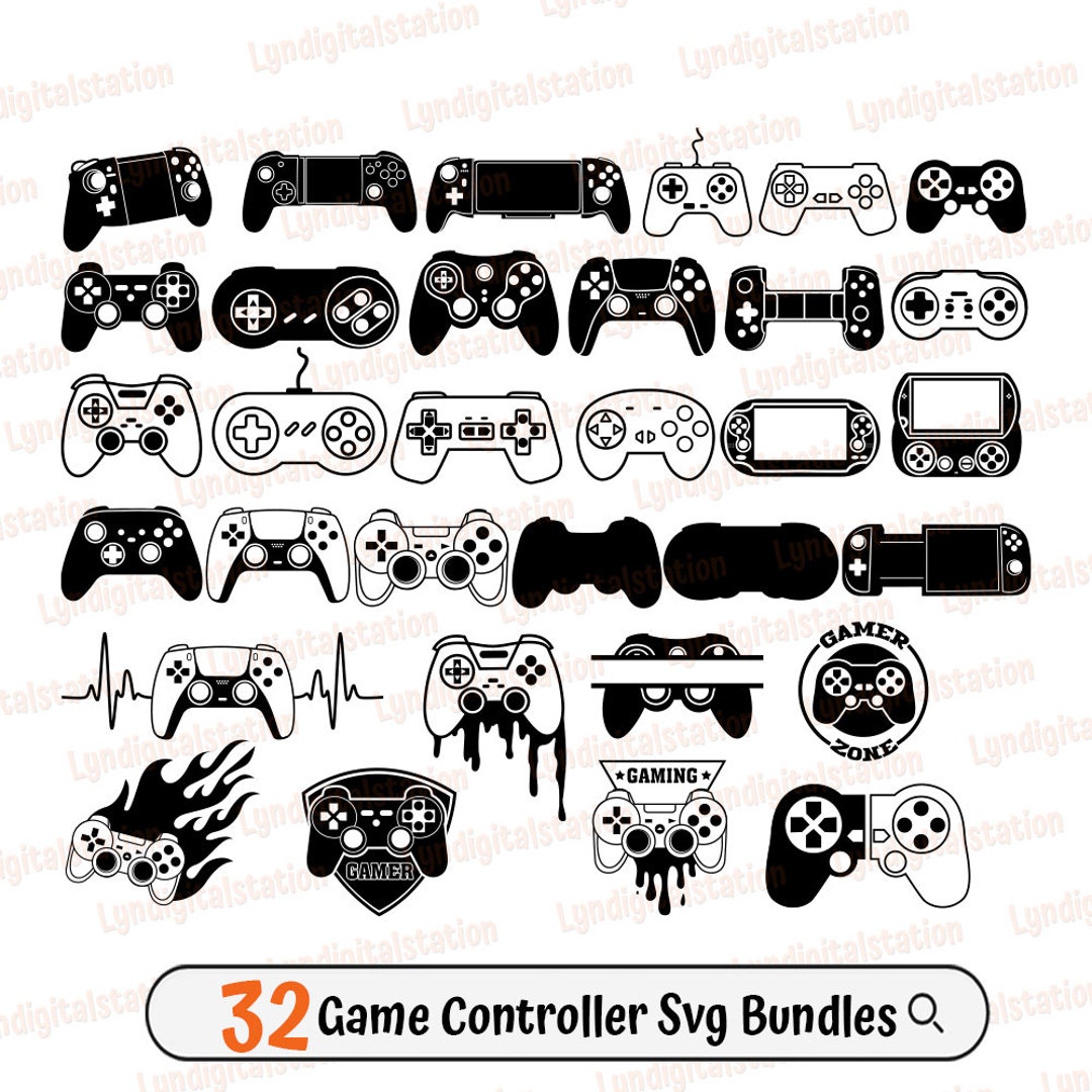 32 Game Controller Svg | Joystick Clipart | Hand With Playstation ...