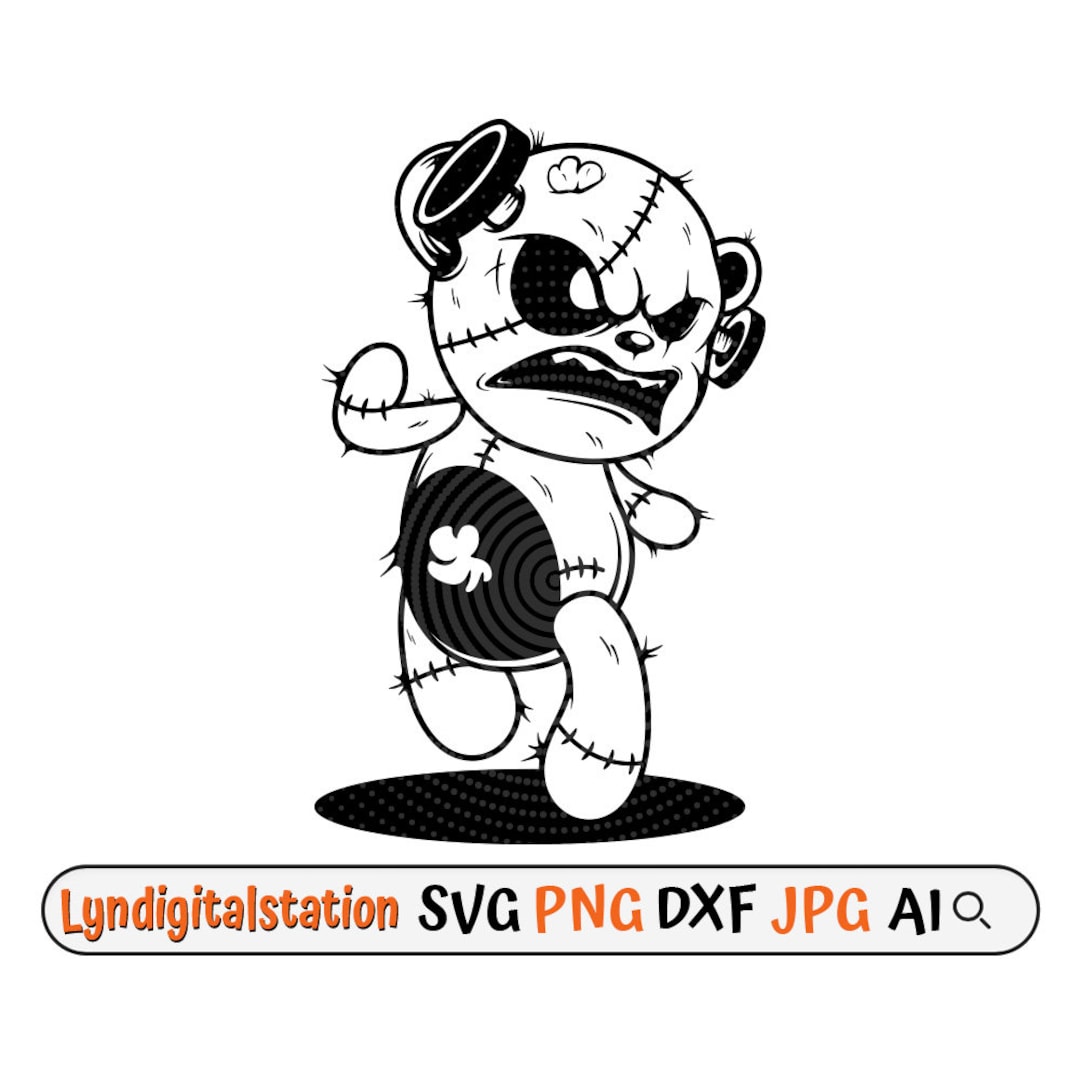 Zombie Teddy Svg | Dead Teddy Clipart | Stitched Bear Cut File | Dead ...