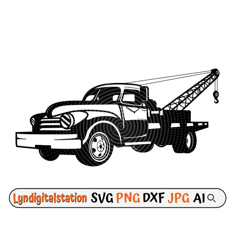 Tow Truck Svg Wrecker Clipart Recovery Vehicle Cut File - Etsy