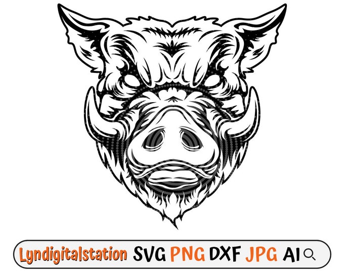 Wild Boar Svg - Pdf - Png - Dxf - Team Mascot - Boar Silhouette ...