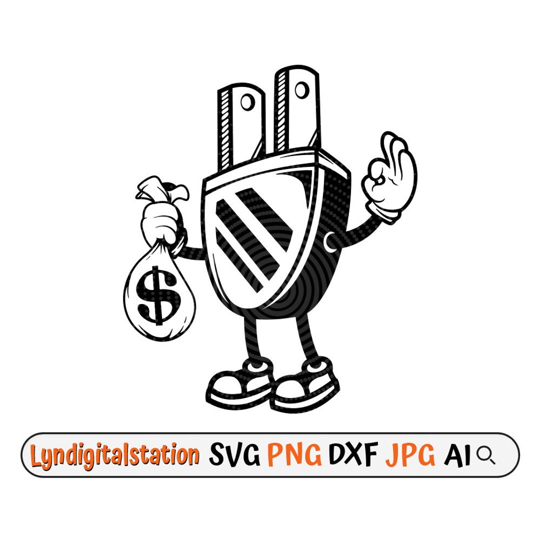 Plug With Money Bag Svg | Electric Plug Clipart | Electric Bandit Cut ...