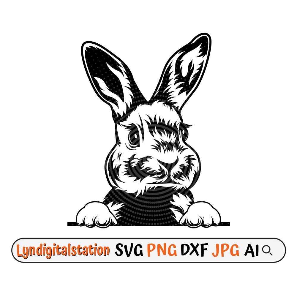 Rabbit Peeking Svg Bunny Peek a Boo Clipart Peeking Animal - Etsy UK