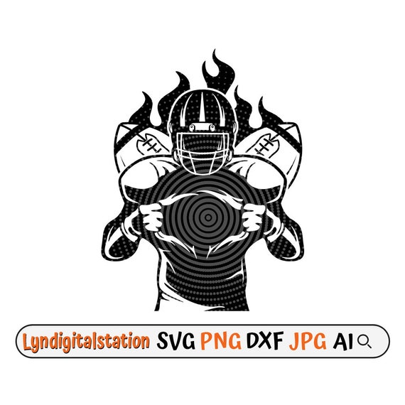 American Football Player Stencil