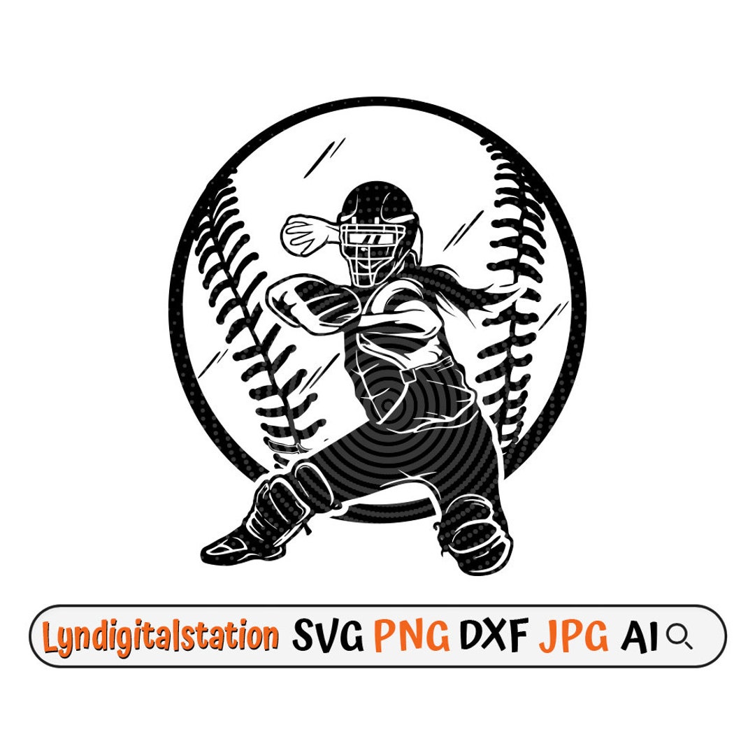 Softball Player Svg | Ball Game Clipart | Shortstop Cut File | 3 ...